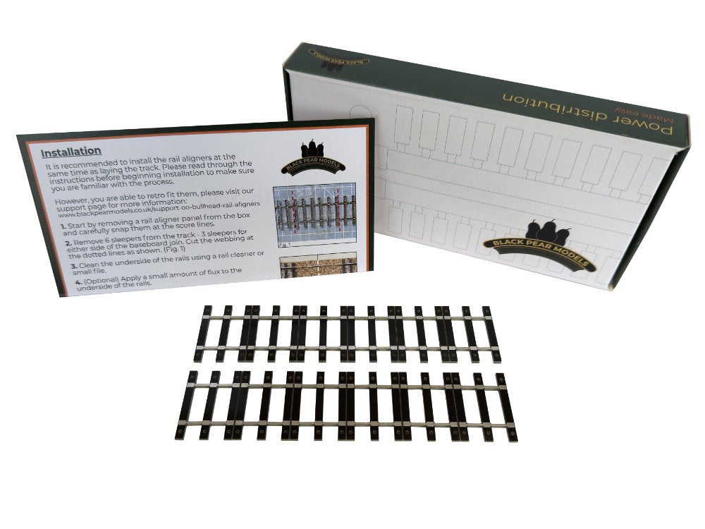 OO Gauge Bullhead Rail Aligners - Straights | Black Pear Models